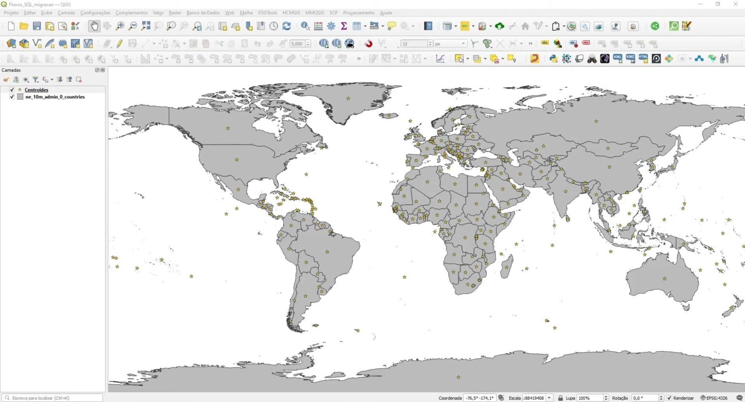 Mapa de fluxos no QGIS sem plugin - Geoaplicada