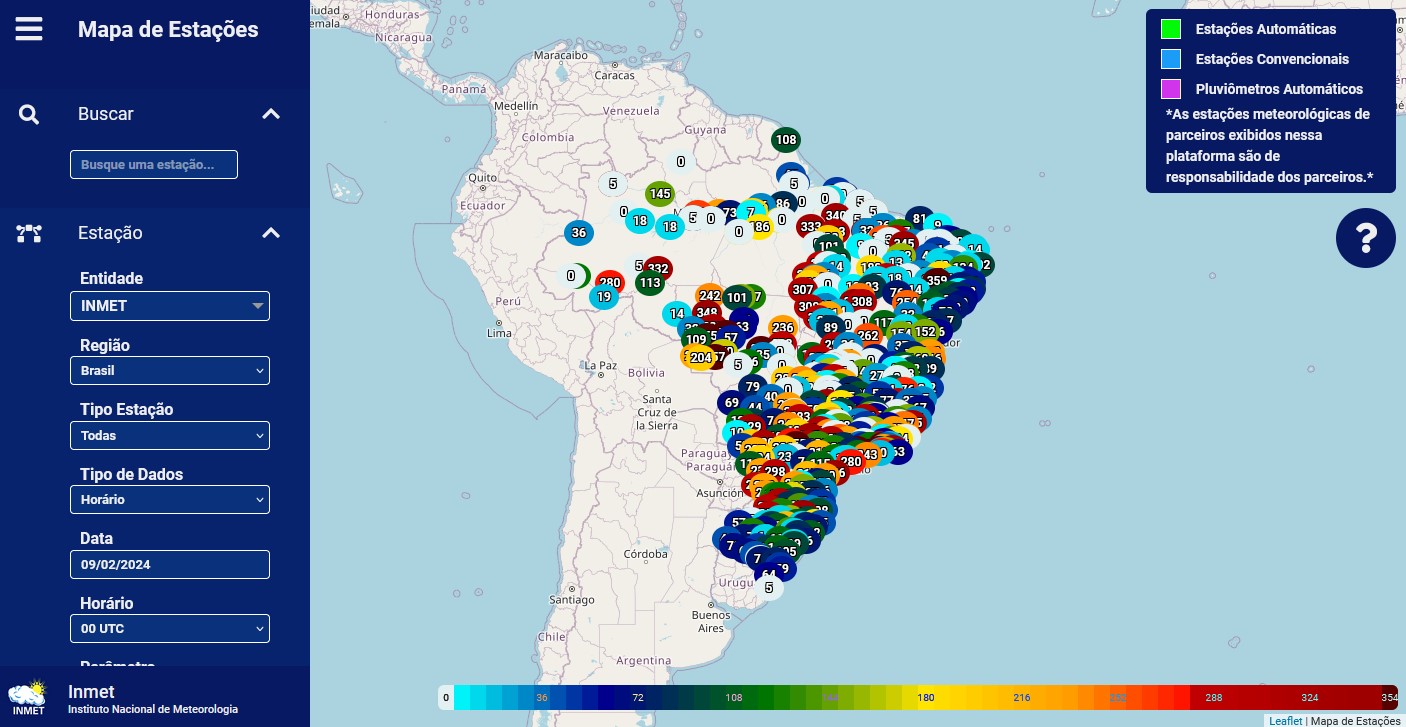 Dados meteorológicos e climatológicos históricos do Brasil - Geoaplicada