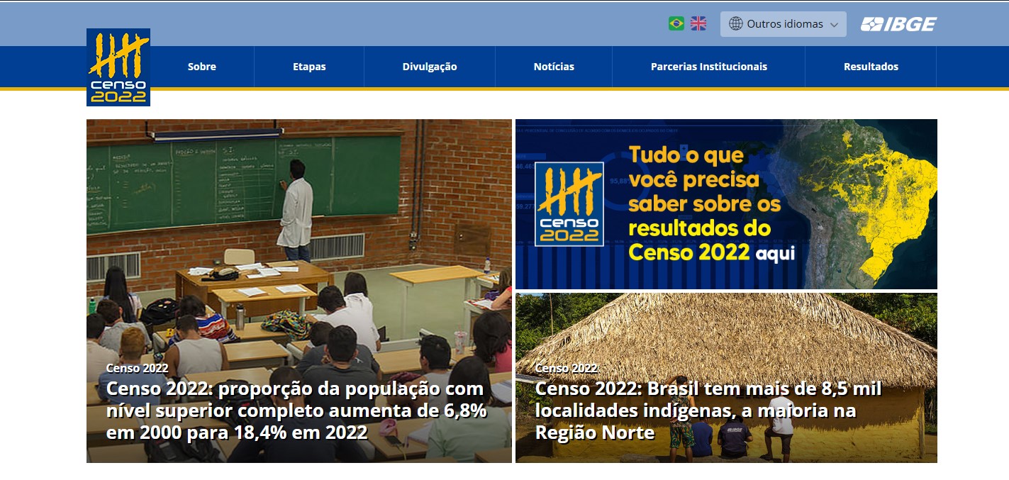 Baixar dados do censo demográfico 2022 do IBGE - Geoaplicada